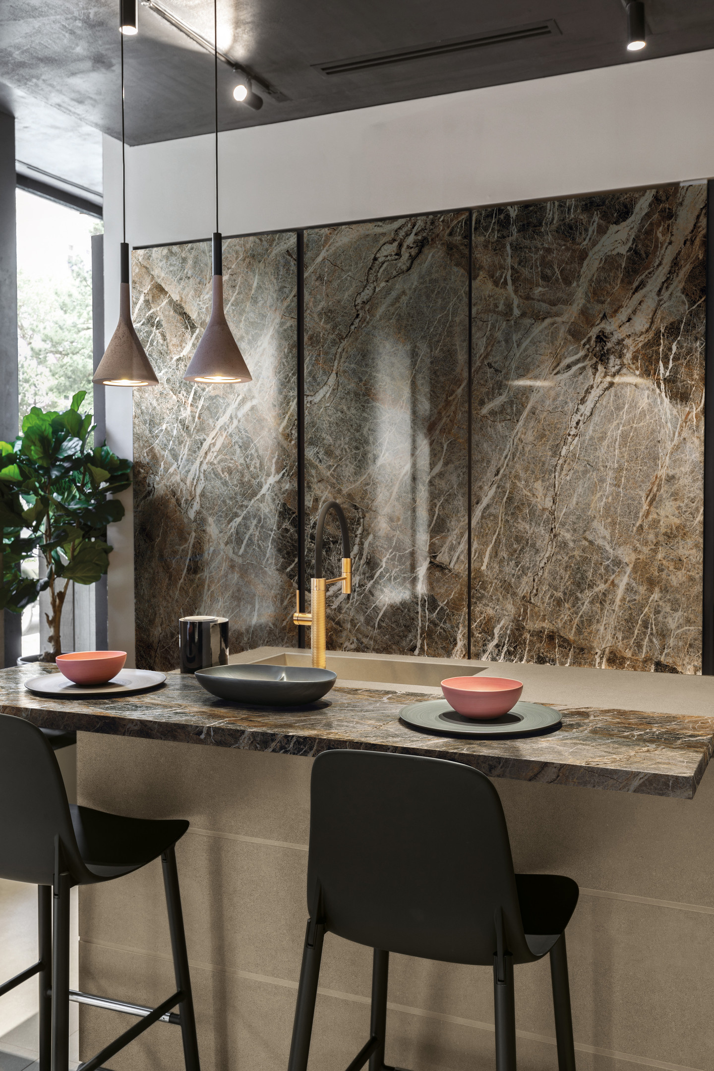 Calacatta Gold Marble Kitchen